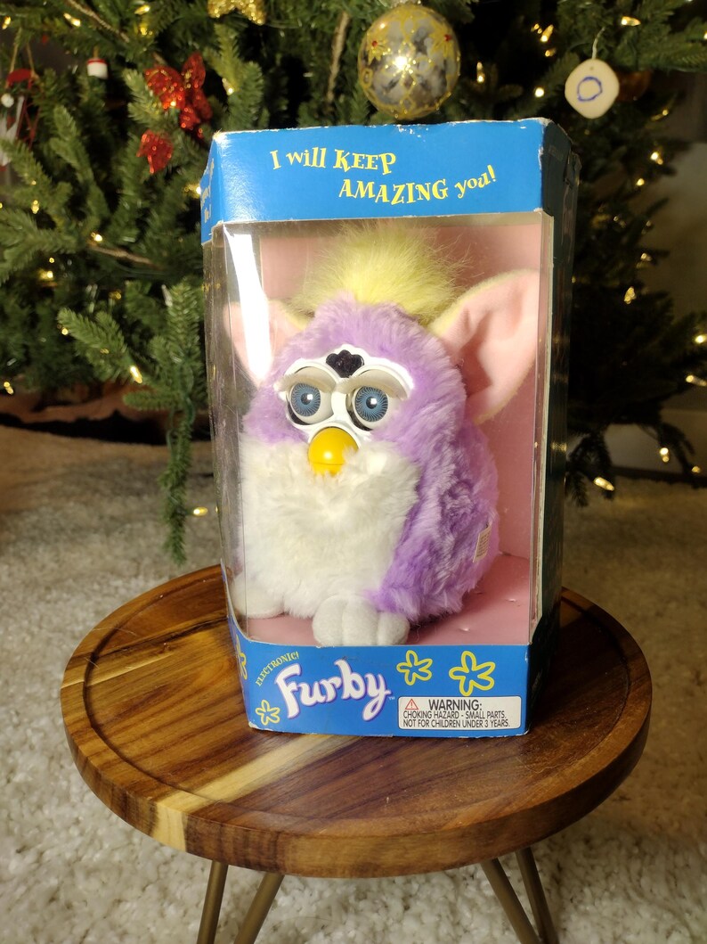 Furby Limited Special Edition Lavender White With Box WORKS Vintage ...