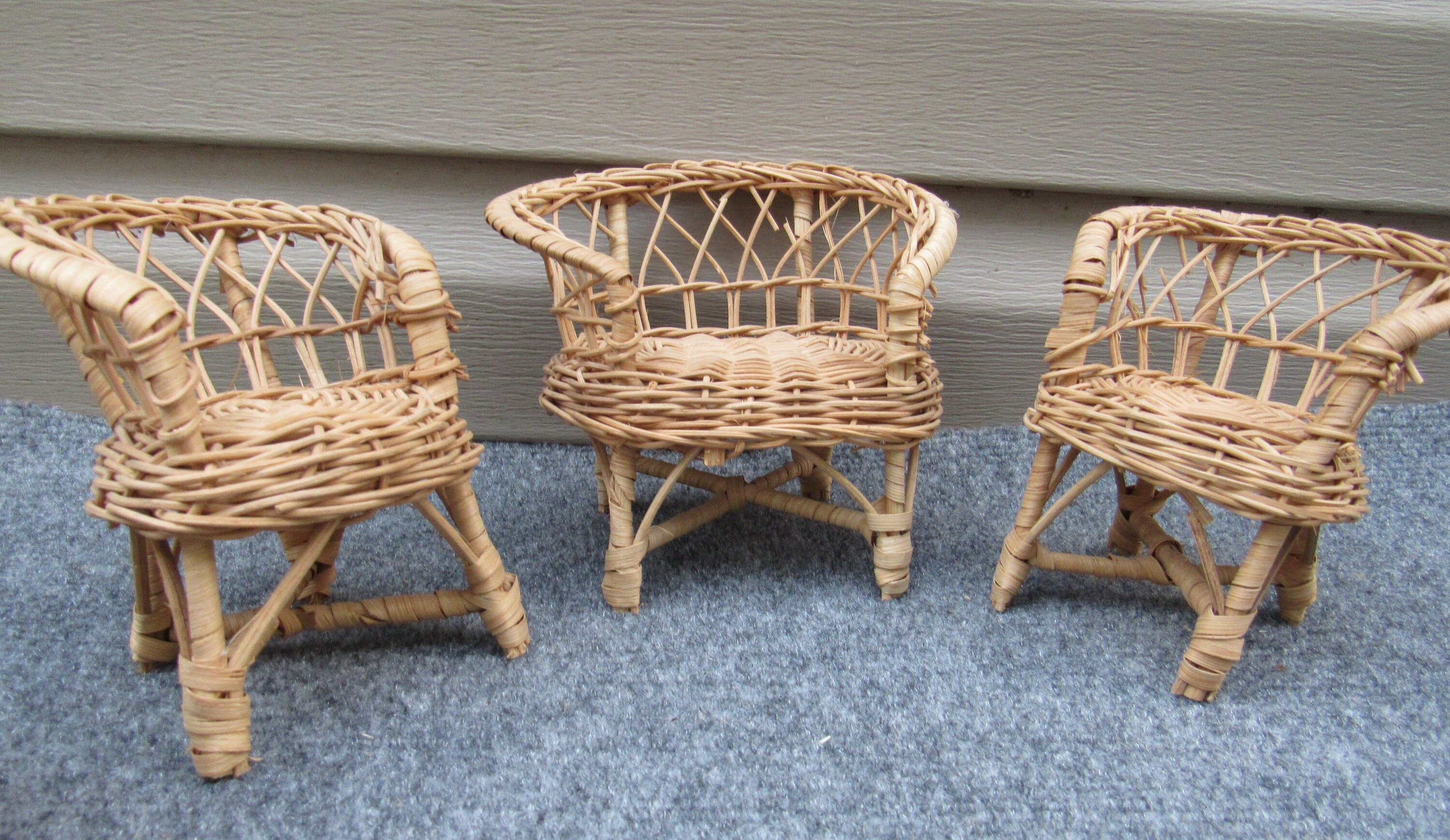 12 Piece Vintage Wicker Shoes Baskets Fish Furniture - Etsy