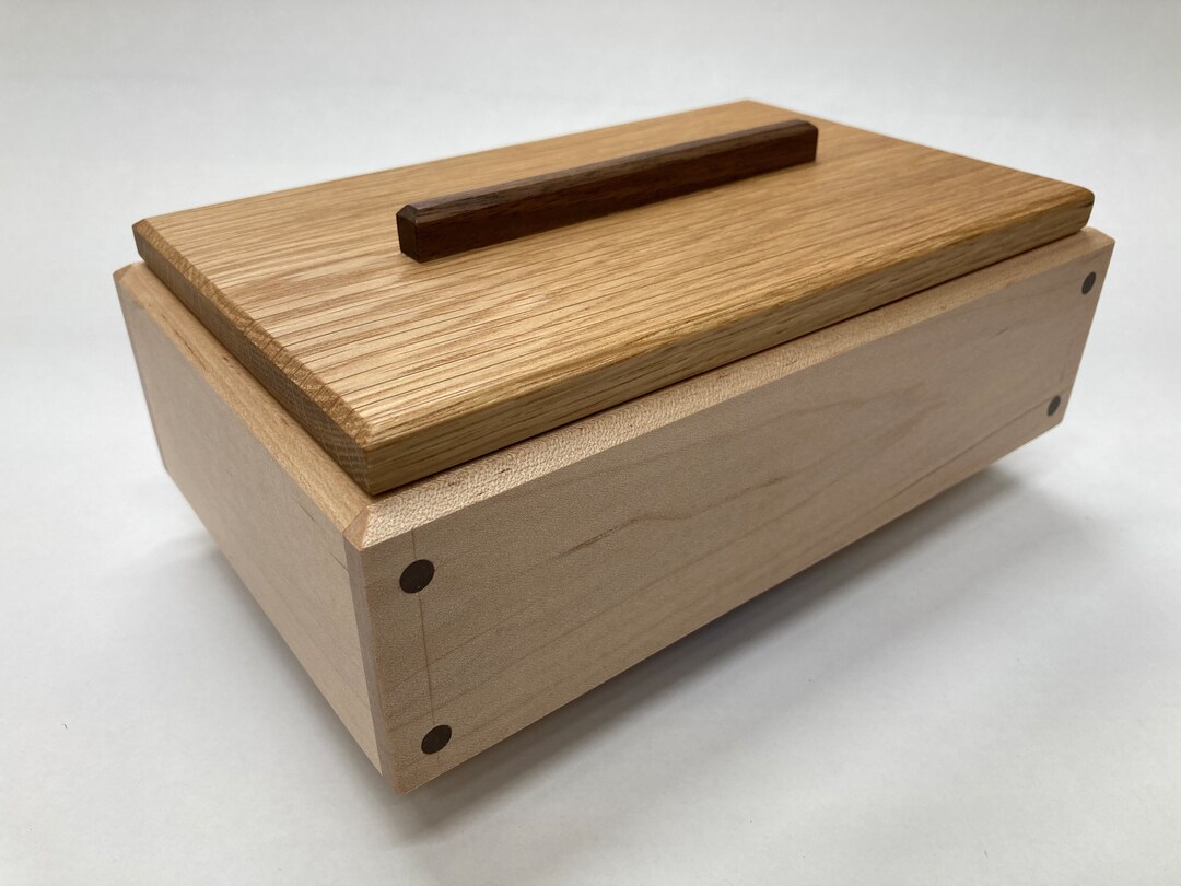 Maple and White Oak Heirloom Quality Rectangular Keepsake Wooden Box - Etsy