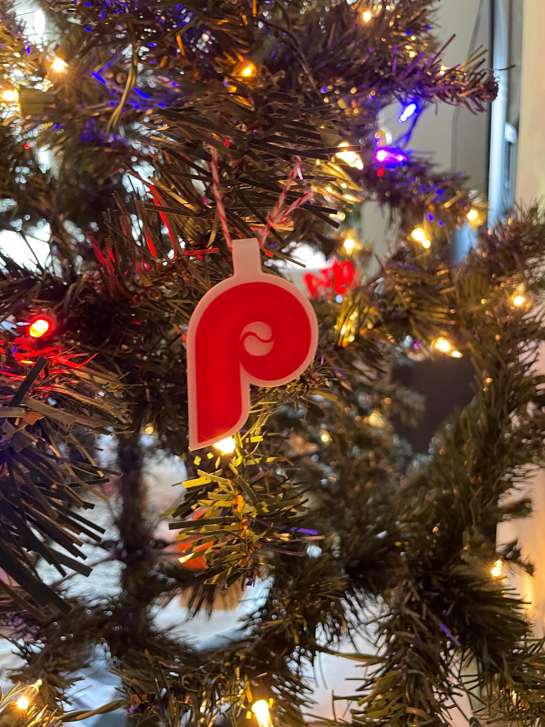 Phillies P Christmas Tree Ornament - Etsy