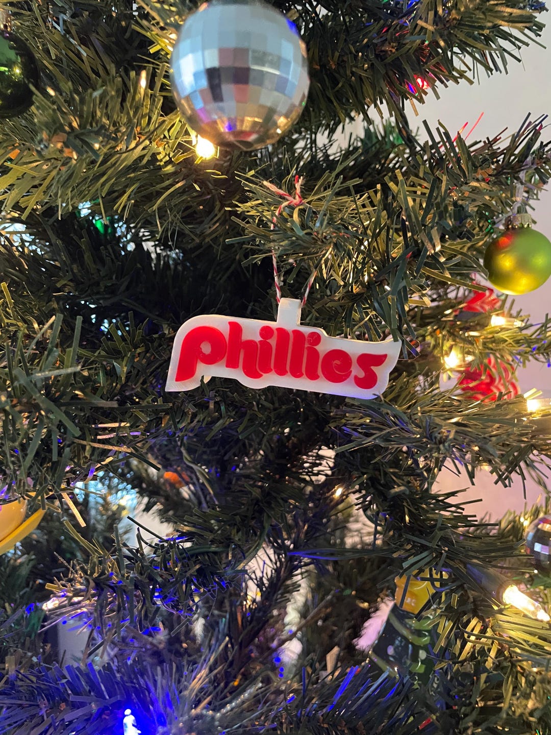 Phillies Christmas Tree Ornament - Etsy