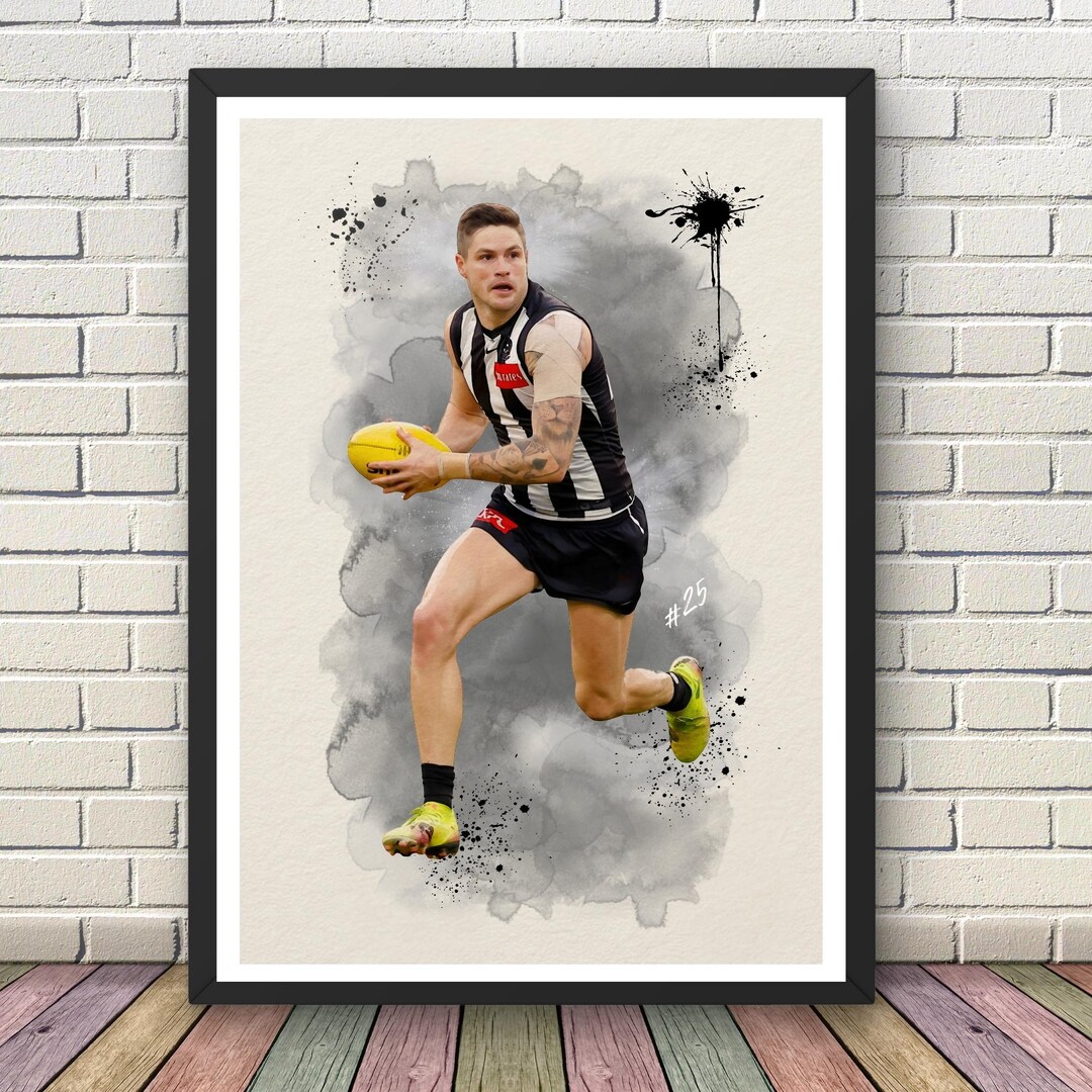 Jack Crisp – Collingwood Magpies AFL Grand Final Digital Watercolour ...