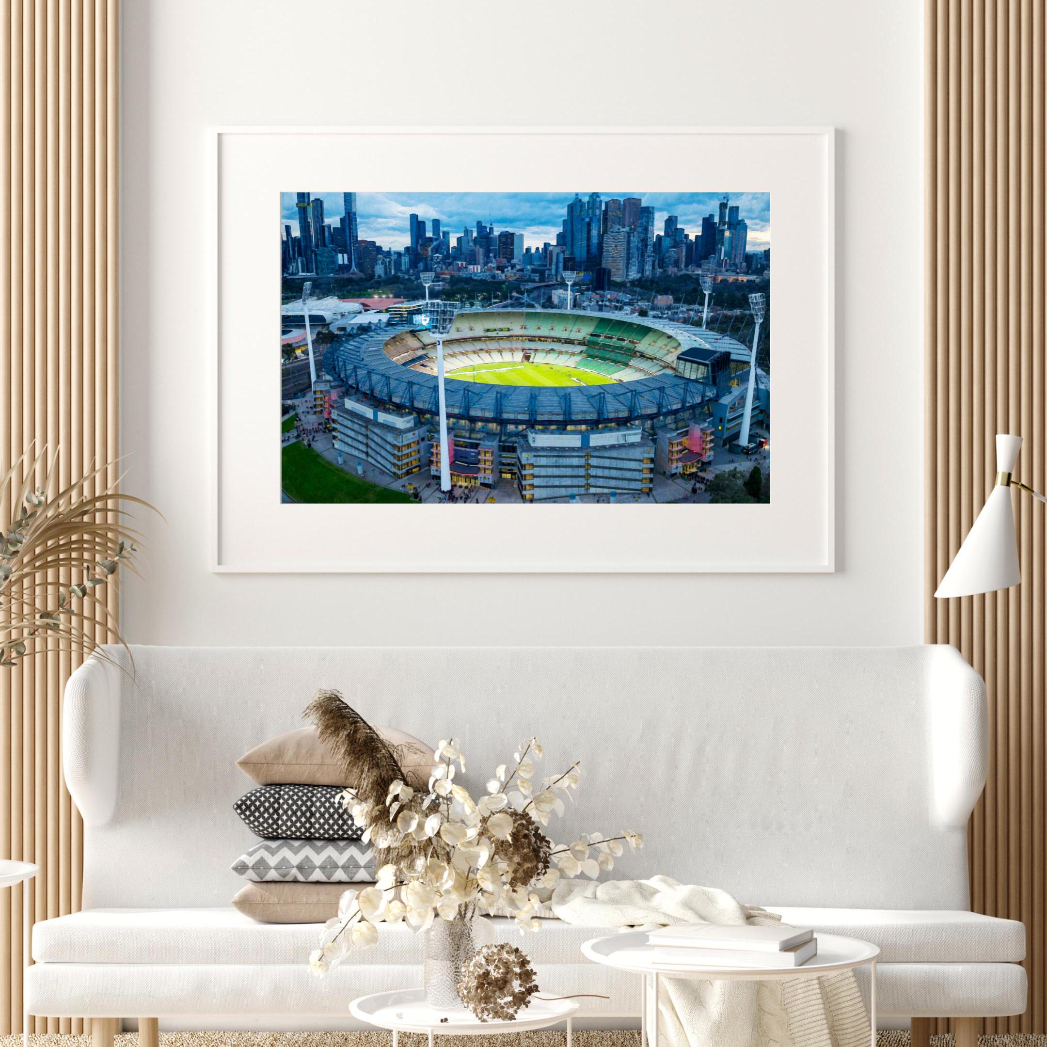 The MCG Melbourne Cricket Ground Framed Water Colour Print. Sporting ...