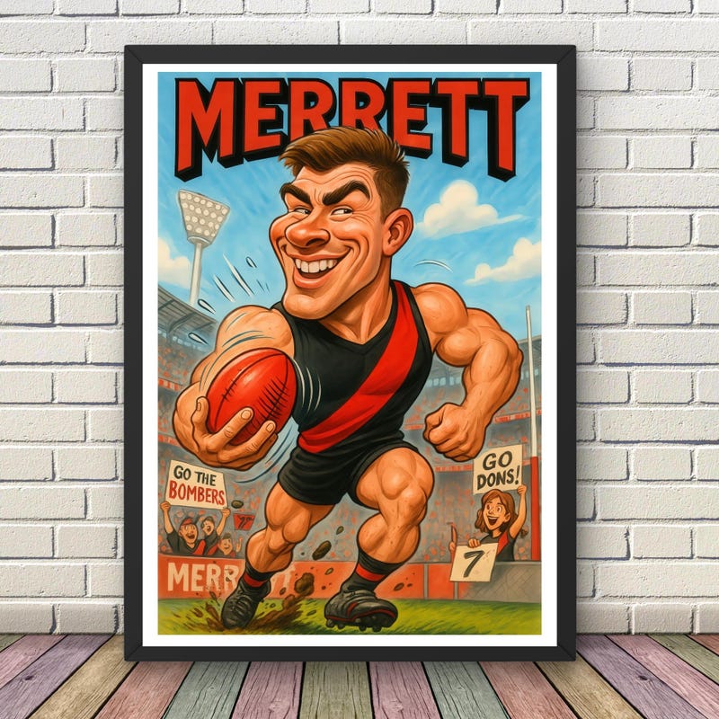 Afl Caricature - Etsy Australia
