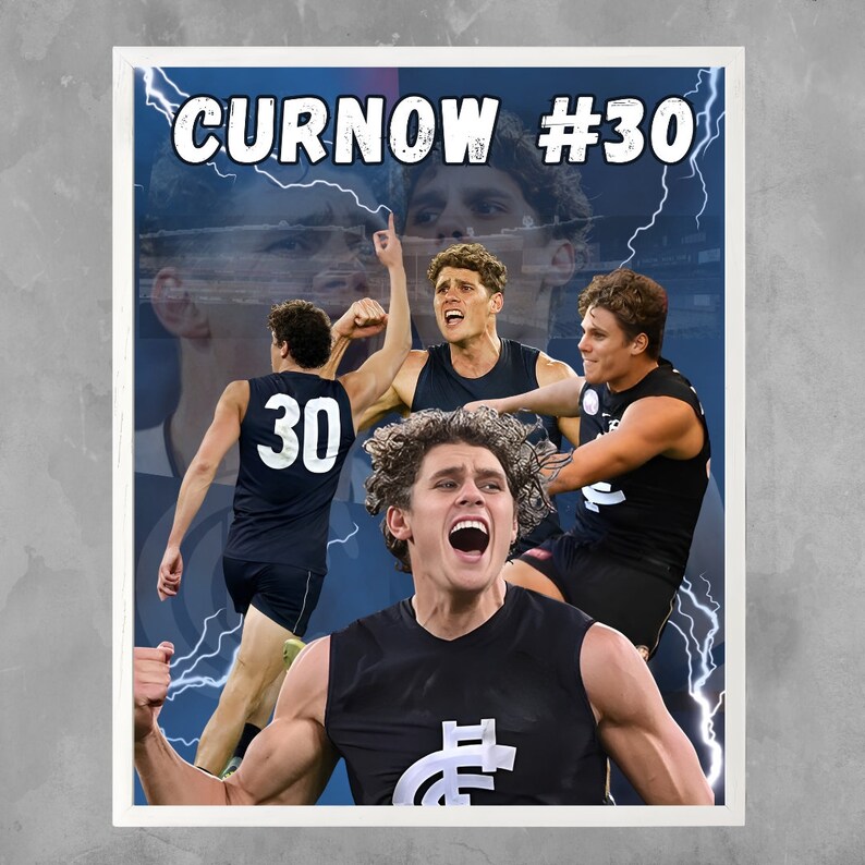Charlie Curnow AFL Carlton Football Club Player Aussie Rules Digital ...