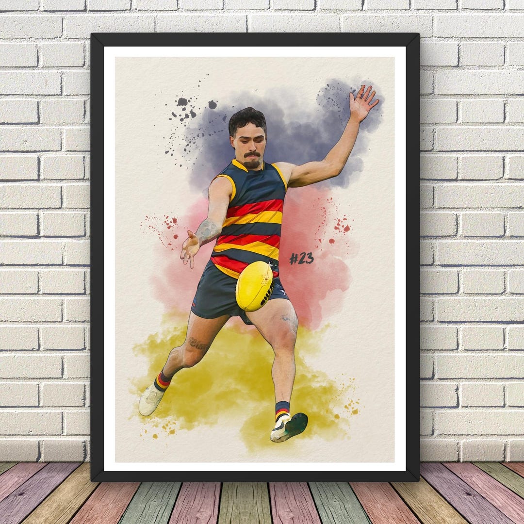 Izak Rankine Adelaide Crows Watercolour Print | AFL Digital Download ...