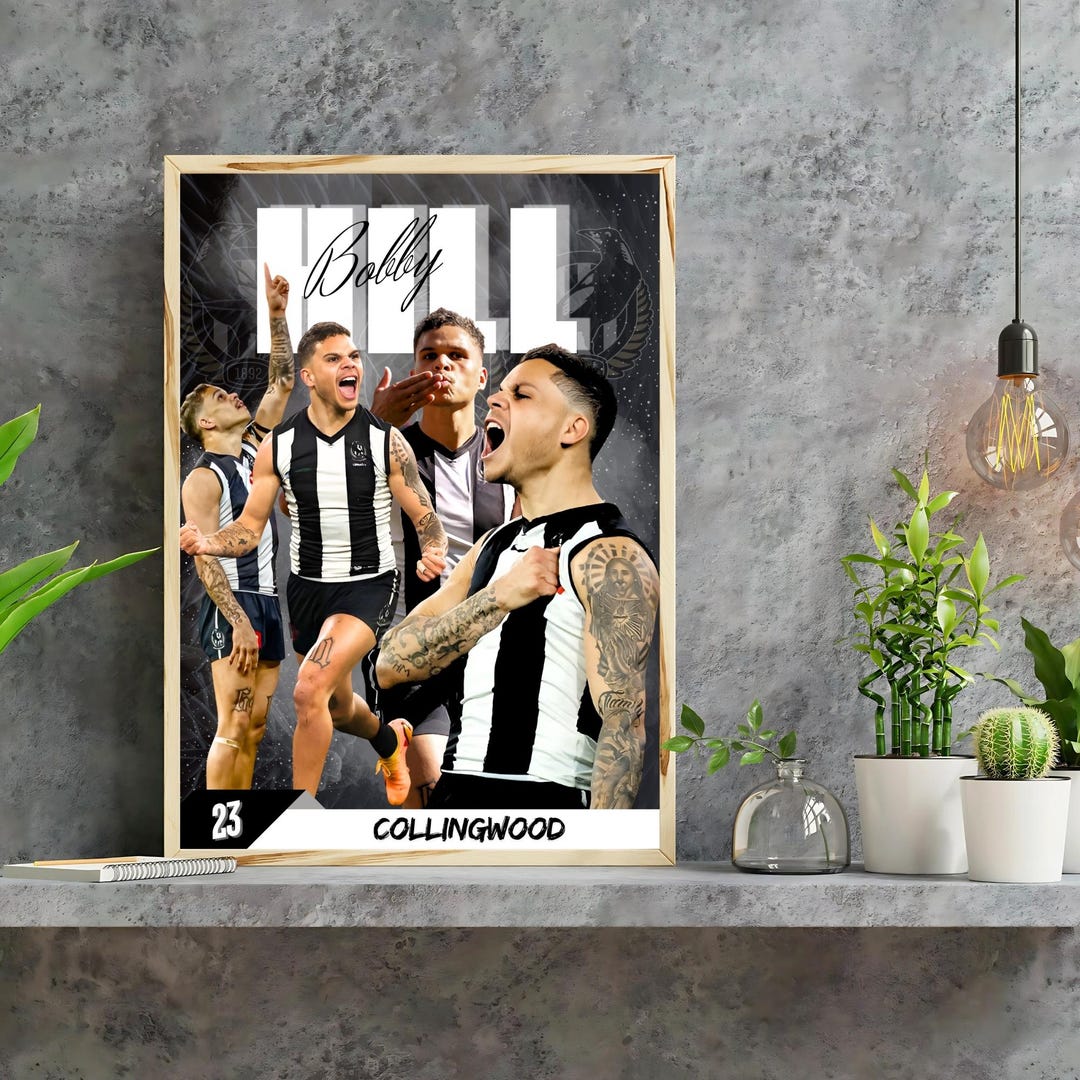 Bobby Hill Collingwood AFL Wall Art Print Digital Download Poster ...