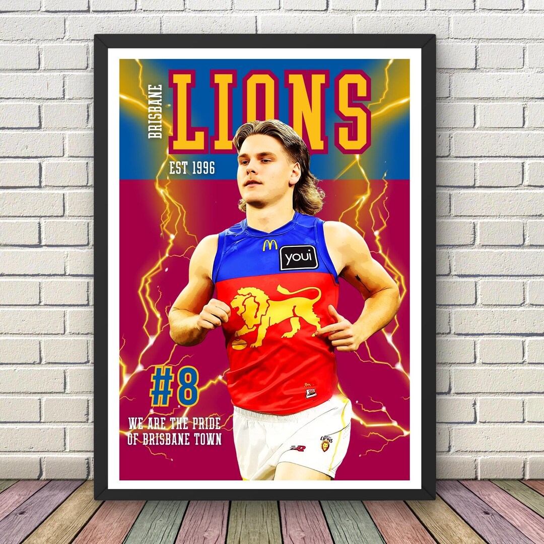 Will Ashcroft Brisbane Lions AFL Art – Comic Style Print (digital ...