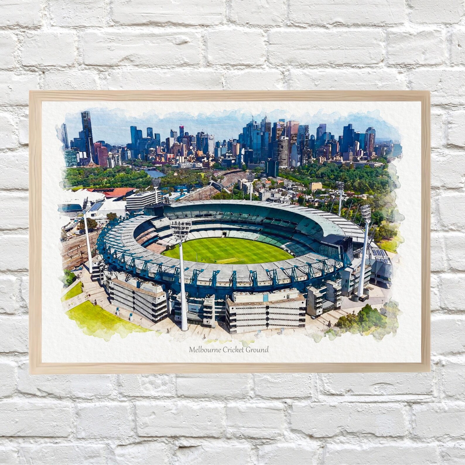 MCG Watercolor Print – Melbourne Cricket Ground Stadium Art (digital ...