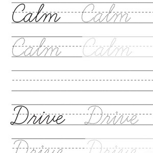 Practice Cursive Writing - Etsy