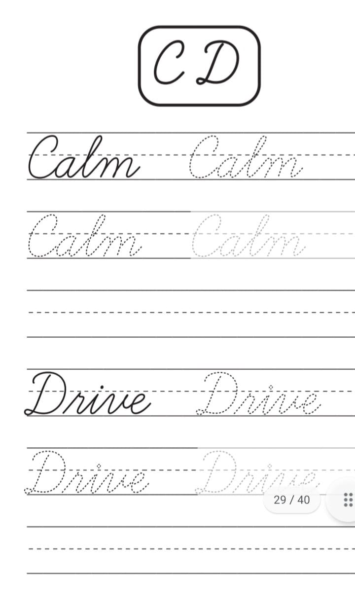 Practice Cursive Writing - Etsy