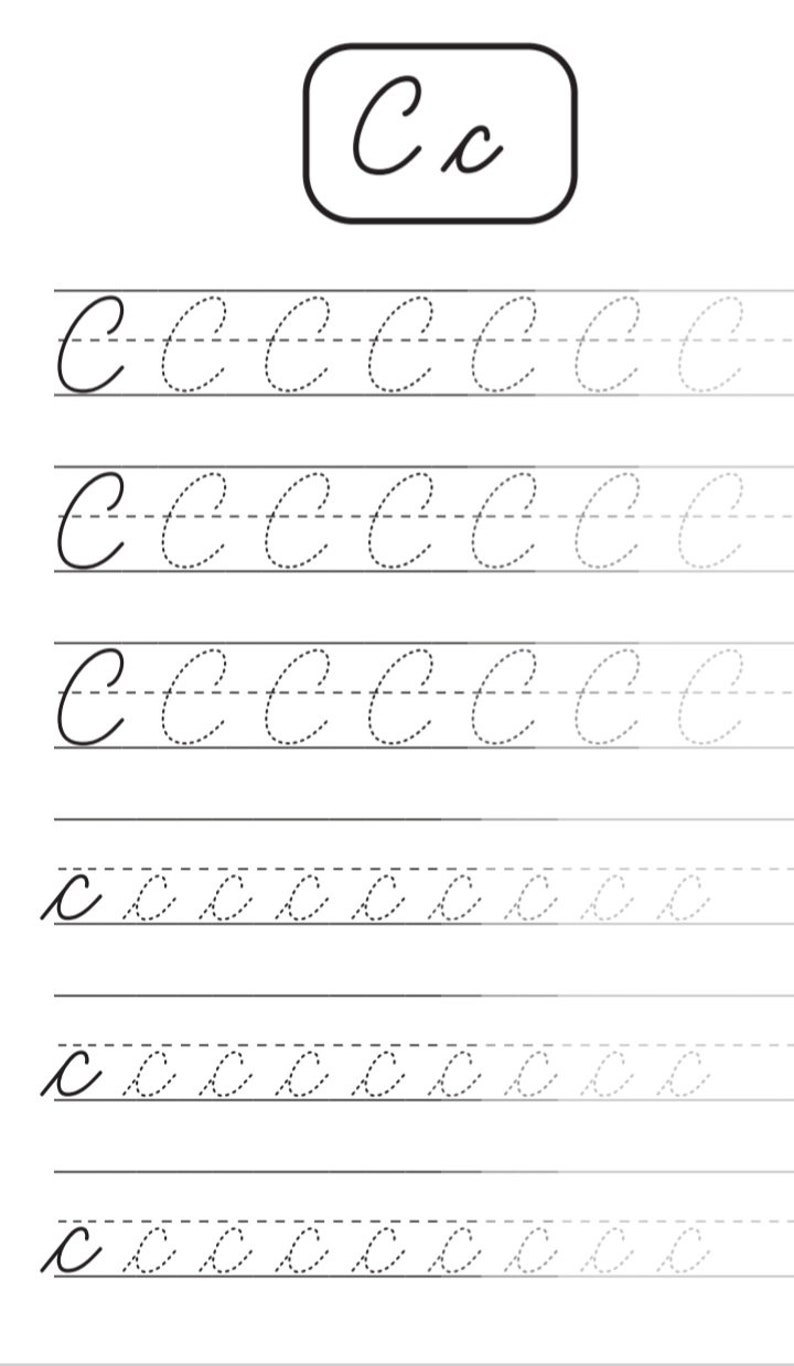 Practice Cursive Writing - Etsy