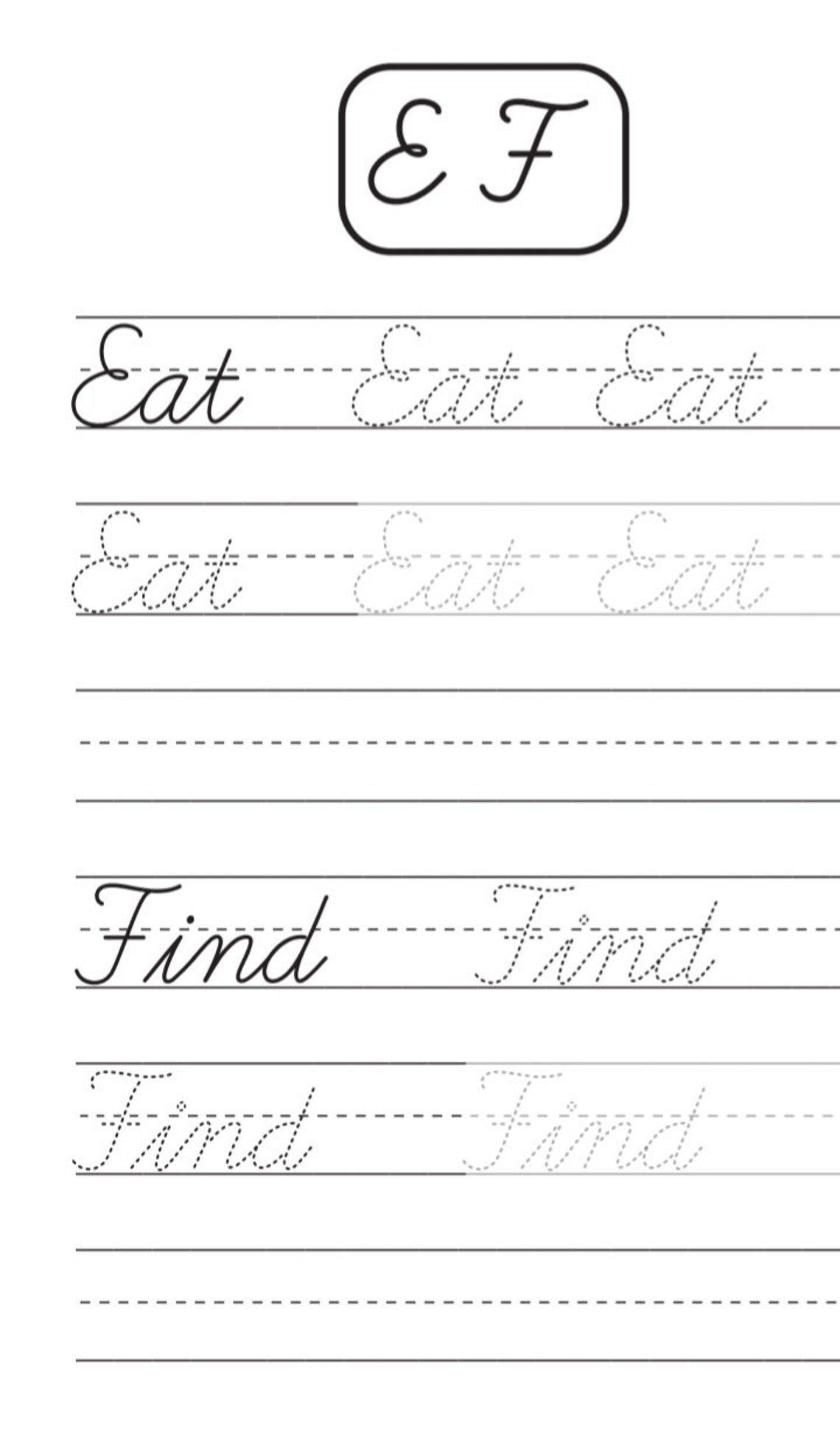 Practice Cursive Writing - Etsy