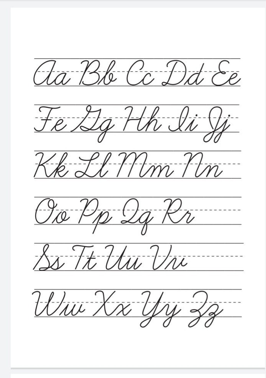 Practice Cursive Writing - Etsy