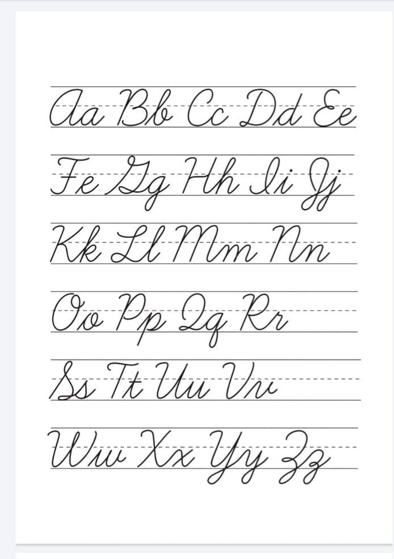 Practice Cursive Writing - Etsy
