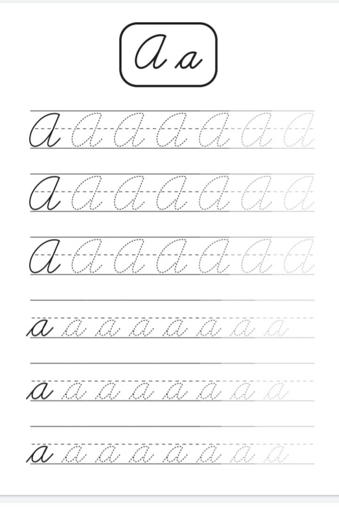 Practice Cursive Writing - Etsy Practice Cursive Writing - Etsy