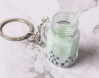 Milk Tea Keychain - Etsy