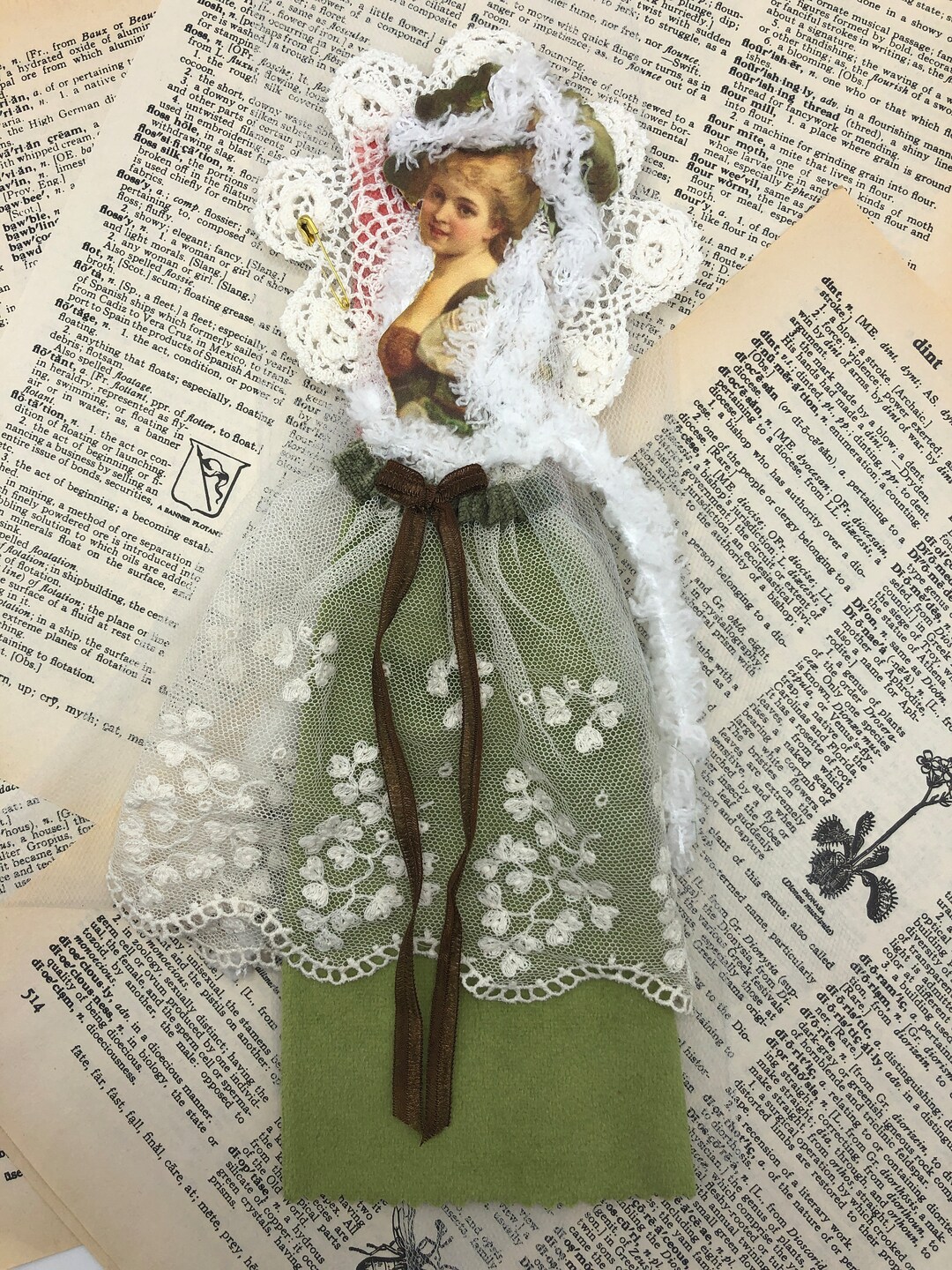 Victorian Woman Journal Paper Clip, Junk Journal Clip, Vintage Style ...