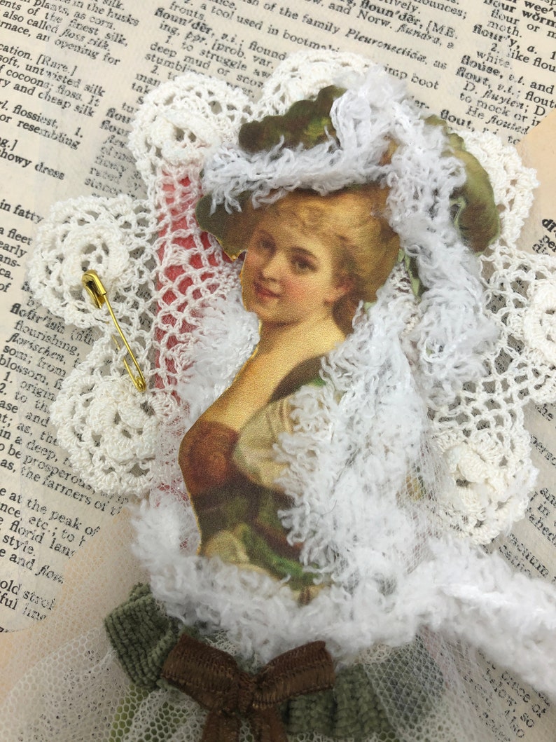 Victorian Woman Journal Paper Clip, Junk Journal Clip, Vintage Style ...