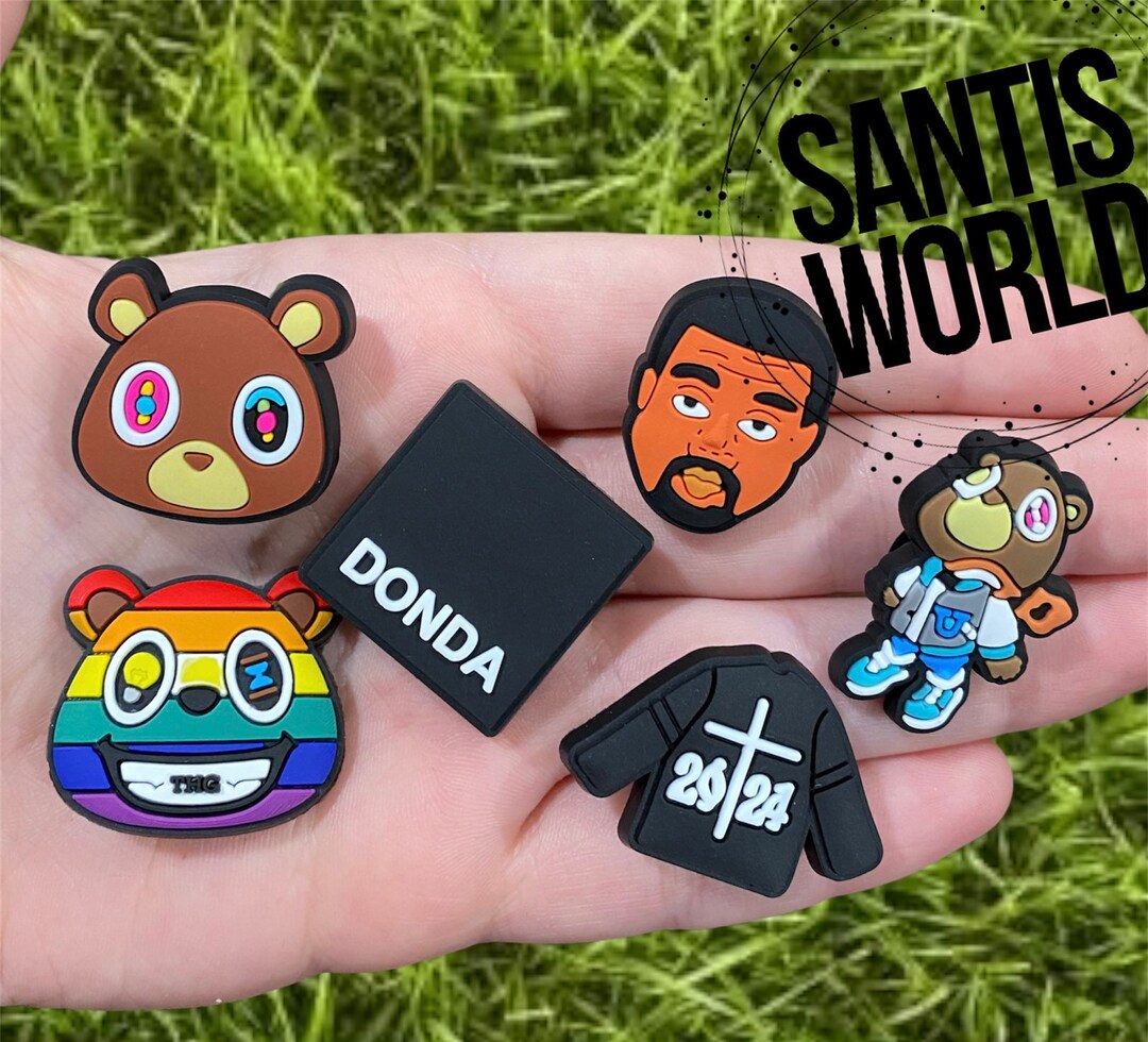 YE West Shoe Charms, Popular Rapper Shoe Charms, Hip Hop Shoe Charms ...