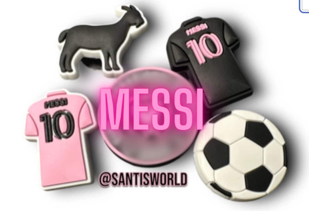 BESTSELLING Miami Soccer Team Leo Messi Shoe Charms, Messi Croc Charms ...