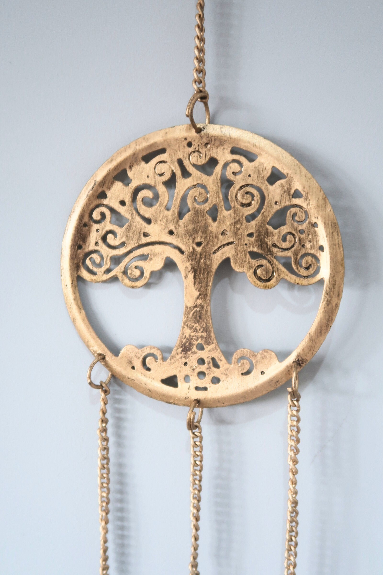 Golden Hanging Tree of Life Metal Wall Decor - Etsy