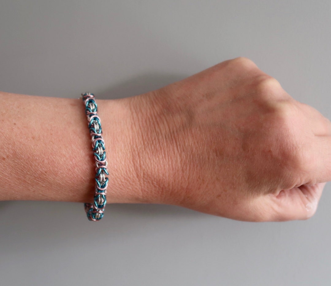 Handmade Mermaid Byzantine Style Anodised Aluminium Bracelet 6 Inch - Etsy