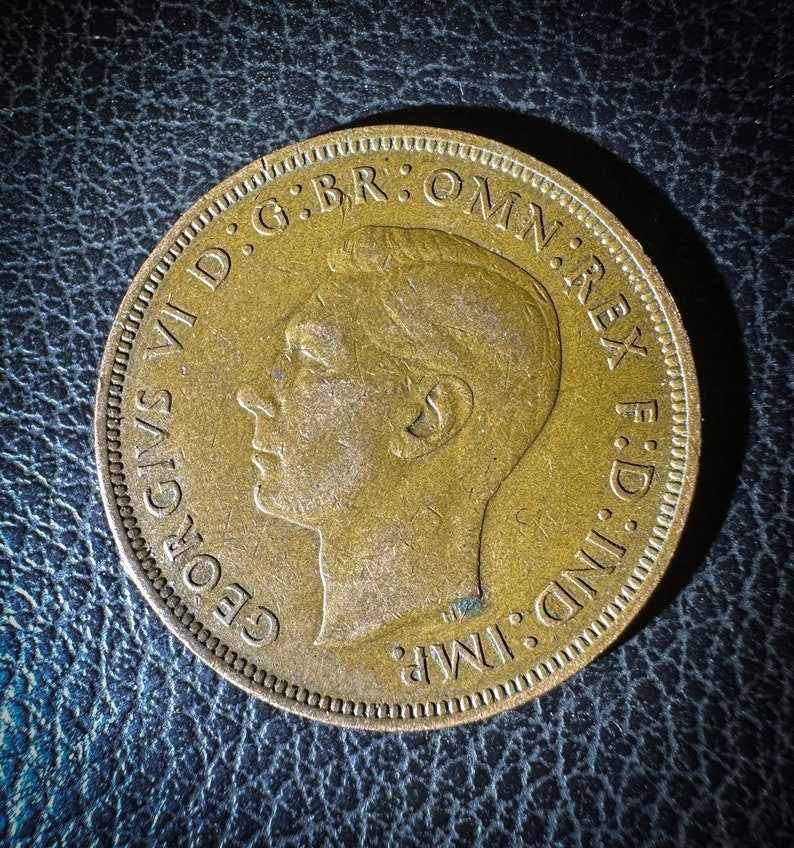 1 Penny 1945, King George VI, WW2 Issue Coin, British Penny, Bronze ...