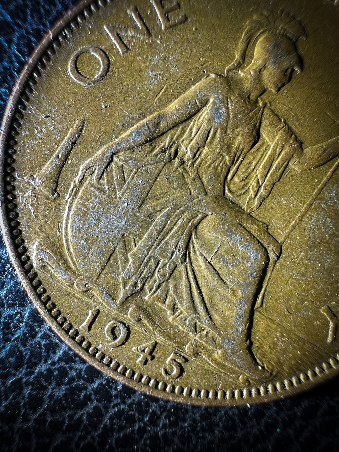 1 Penny 1945, King George VI, WW2 Issue Coin, British Penny, Bronze ...