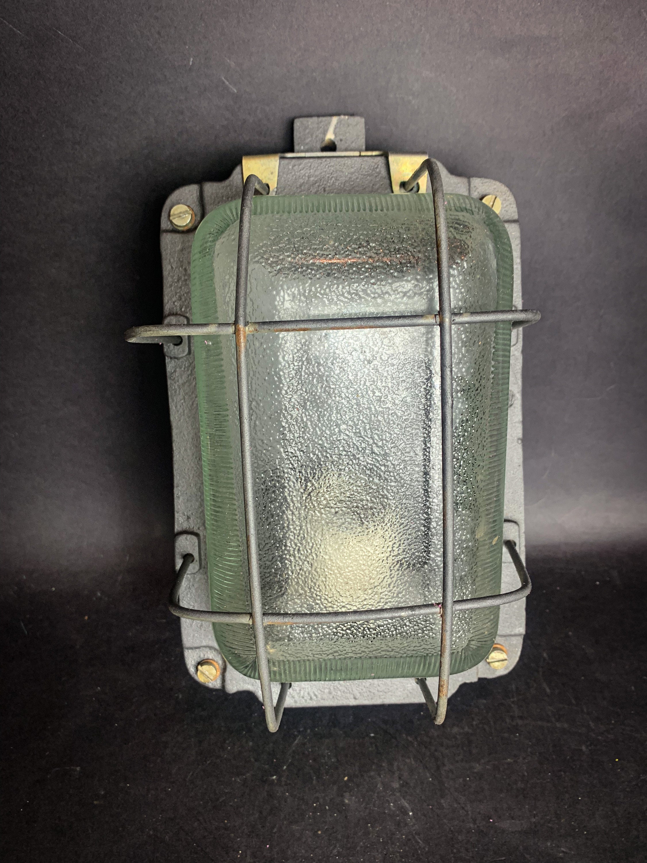 Retro Industrial Wall Caged Wall Light, Heavy Duty Factory Light From ...