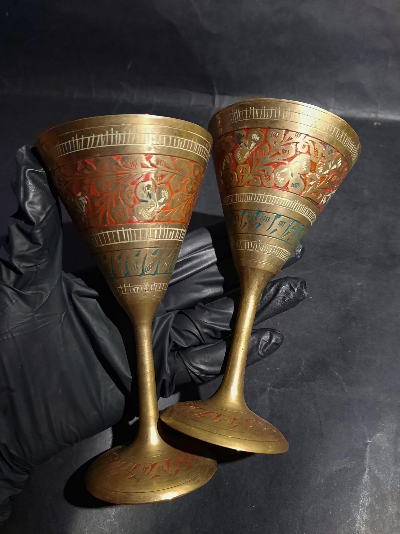 Antique Liquor Cups, Brass Cups or Vases, Brass Cups, Islamic Cups ...