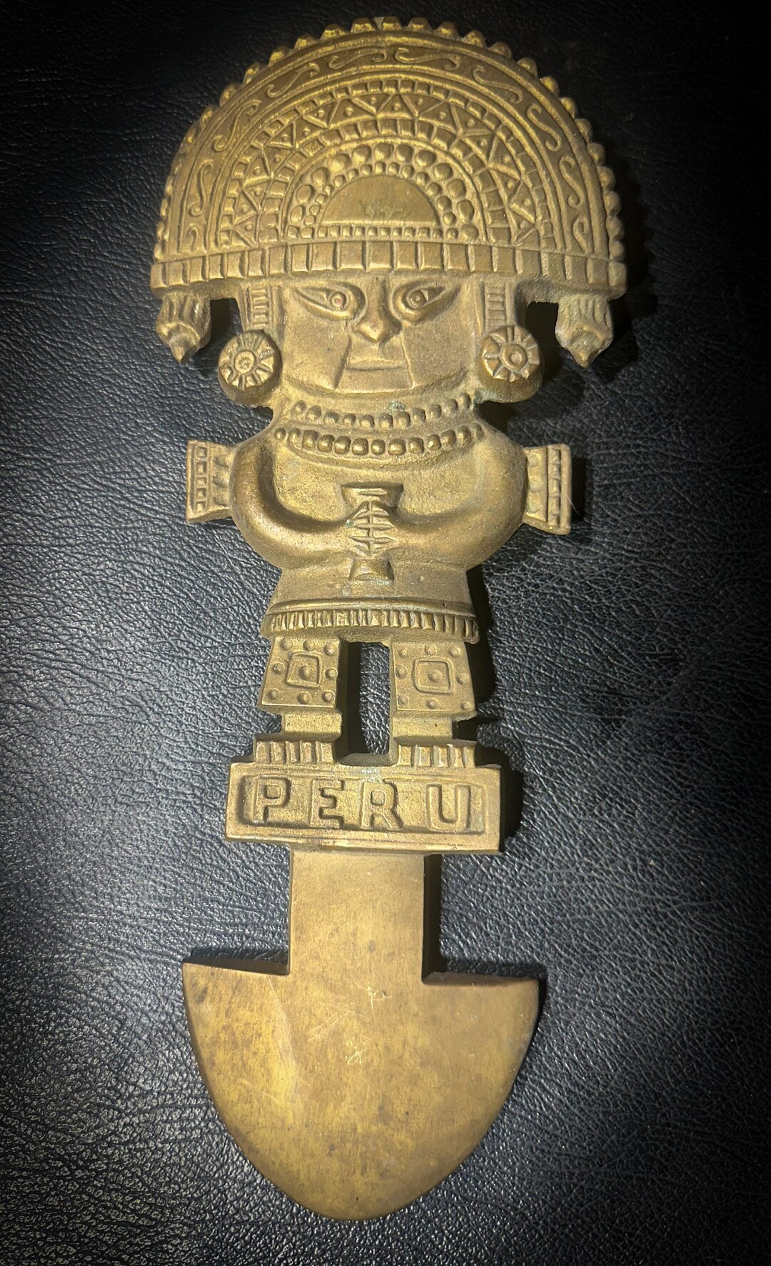 Tumi God, Peruvian Art Bushcraft Knife, Peruvian Tumi Concho Plaque ...