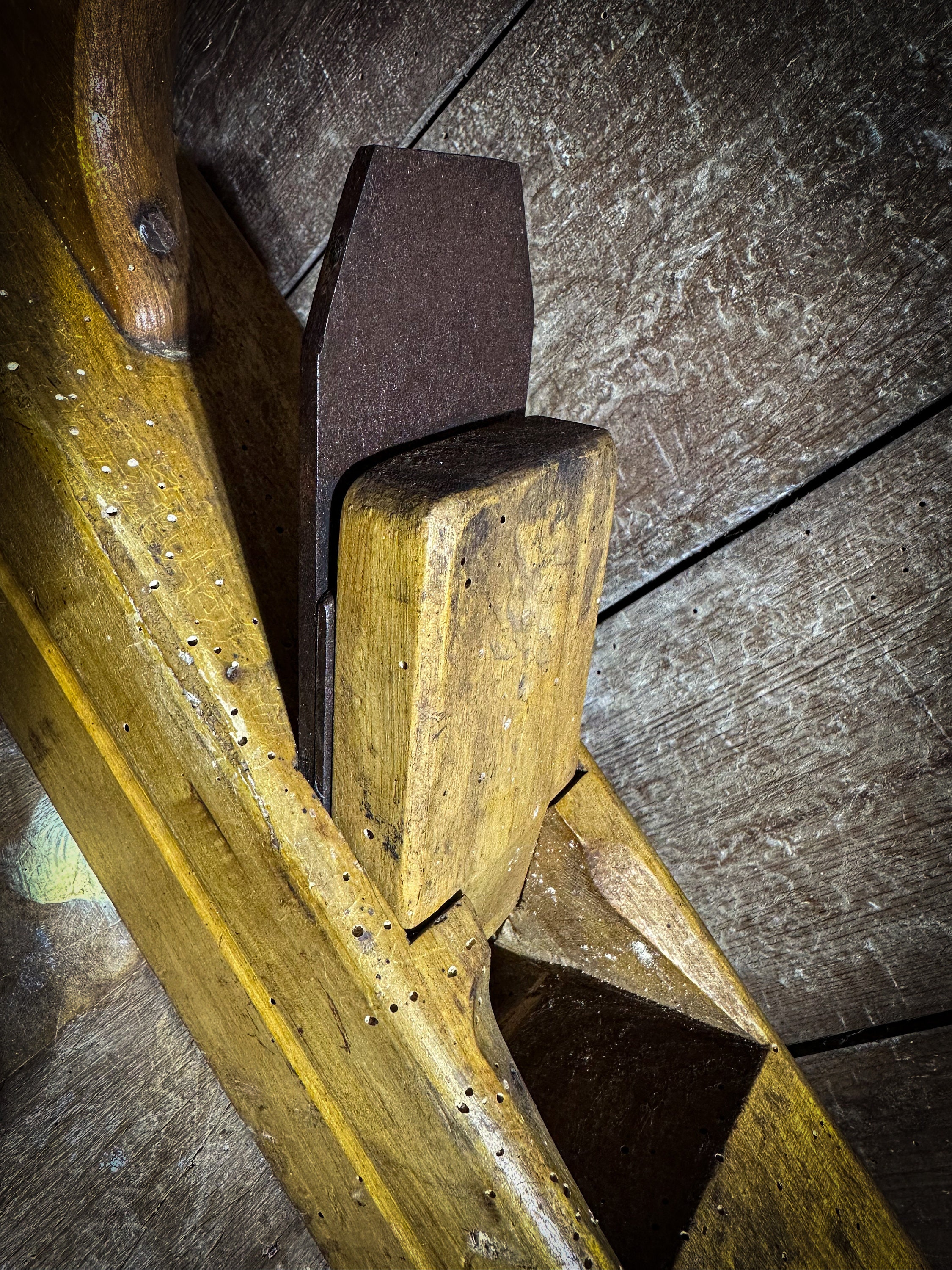Antique Applewood Cage Plane Collectible Wooden Tool Large Heavy ...