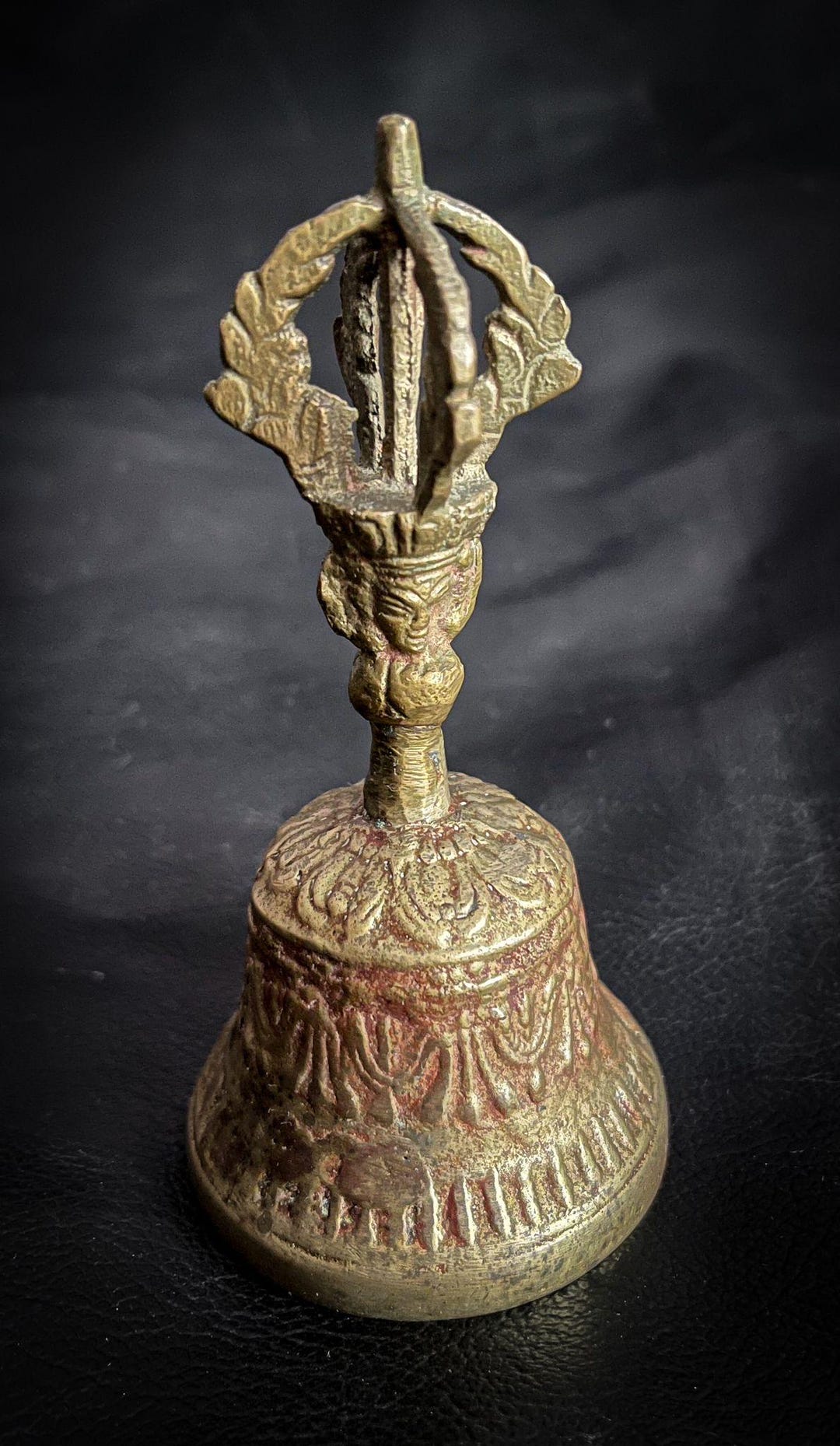 Chinese Ritual Bell, Buddhist Ritual Hand Bell, Tibet Brass Bell With ...