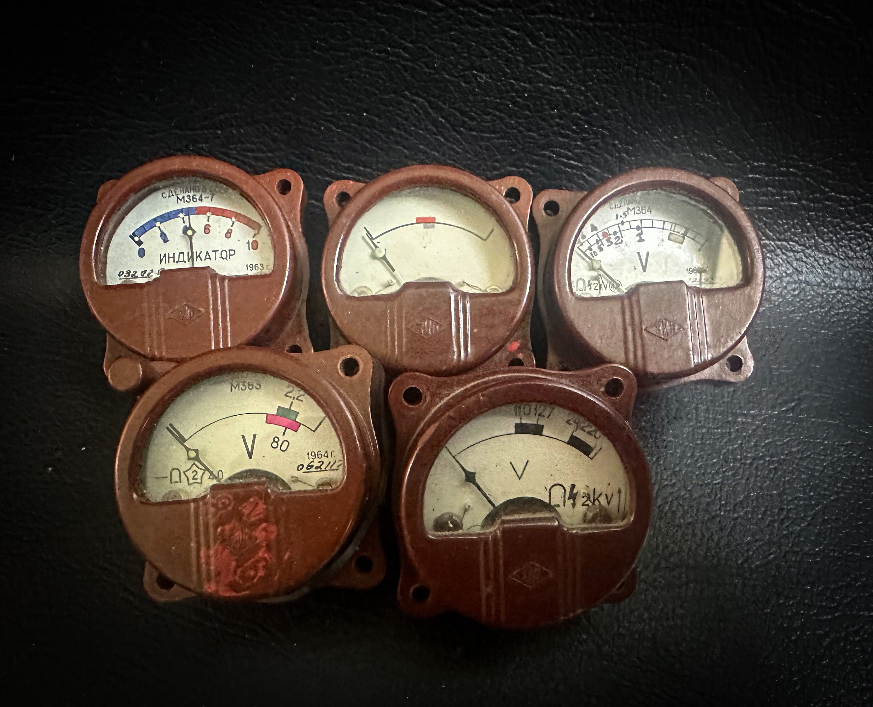 Soviet Era Steampunk Bakelite Carbolite Sensors, Indicators, Meters ...