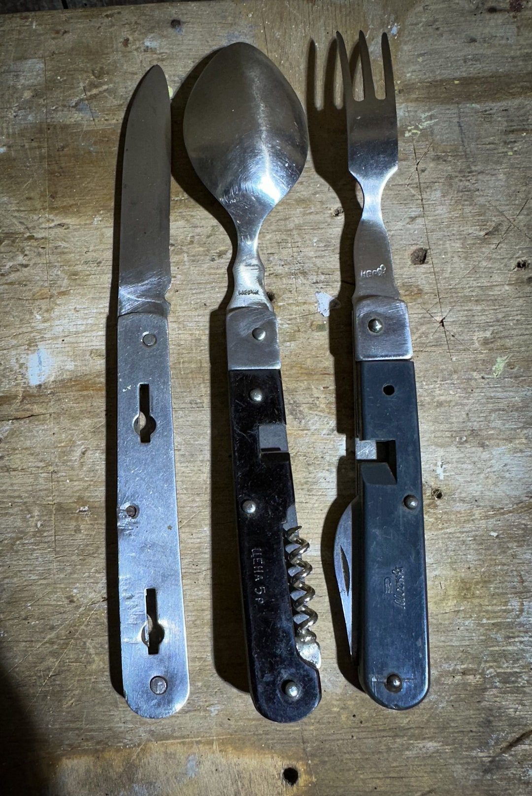 Pocket Tourist Knife «moscow” Soviet Multitool Spoon Fork. Folding ...