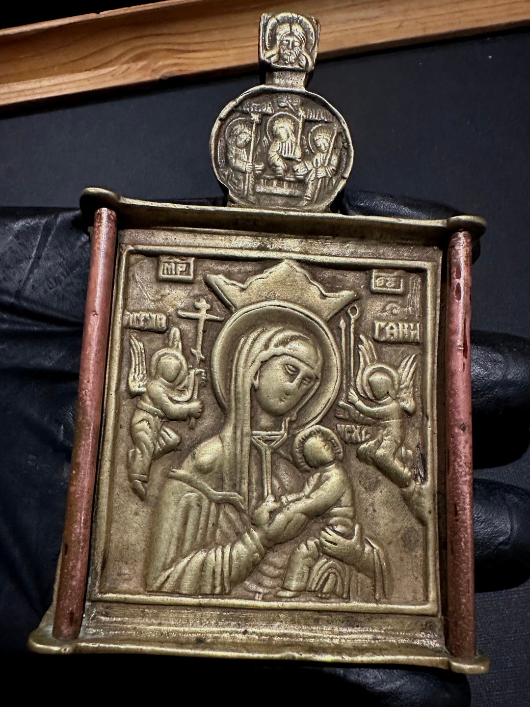 Mother of GOD, Authentic Brass Icon, Orthodox Religion, Very Rare ...