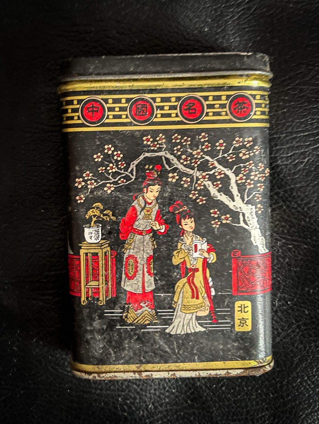 Traditional Historical Chinese Tin Can Beijing Tin Box. Asian Kimono ...