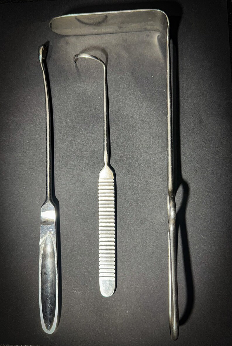3 Surgical USSR Medical Tools Doyen Raspatory, Langenbeck Retractor ...
