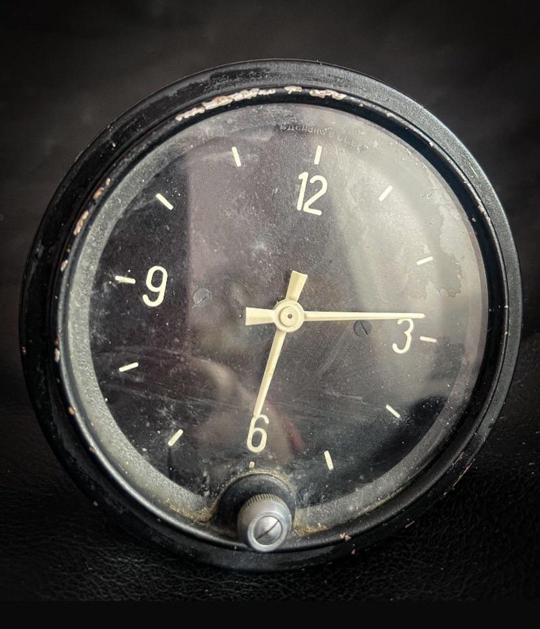 Trolleybus Clock USSR, Soviet Union Patent, Small Rare Vintage Public ...