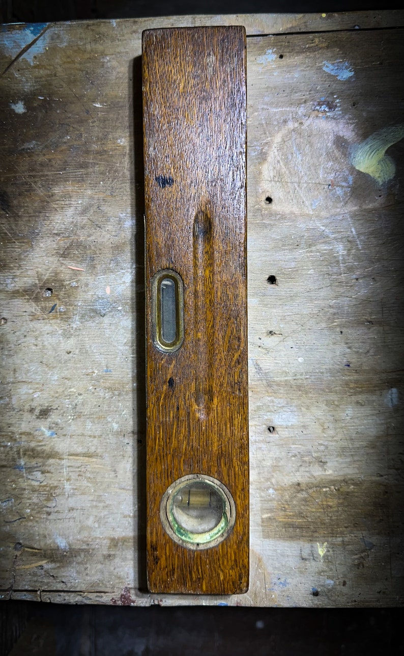 Set of 2 Antique Levels Wooden Tool Carpenter Instruments Collectible ...