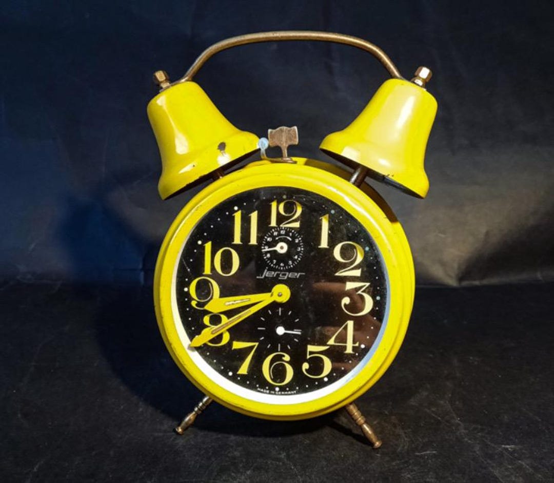 Vintage Jerger Alarm Clock, Retro German Clock, Rare Collectible ...