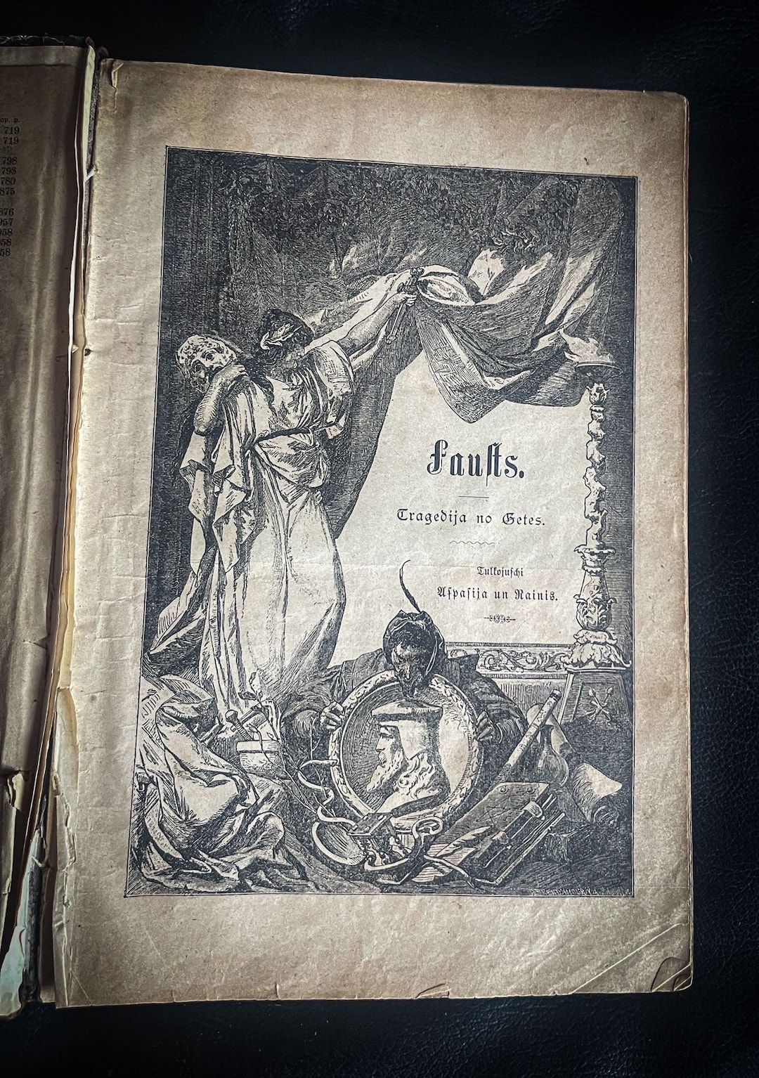 Goethe FAUST 19th Cent Authentic Latvian Gorgeous Hardcover Book Old ...