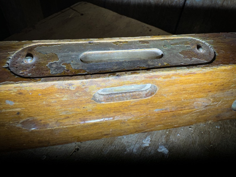 Set of 2 Antique Levels Wooden Tool Carpenter Instruments Collectible ...