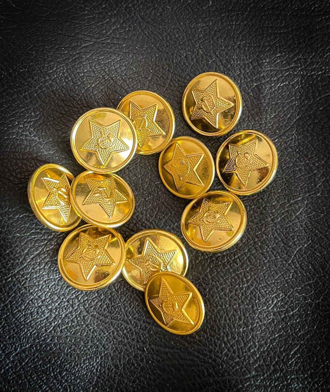 Authentic Soviet Military Uniform Buttons. Vintage Red Army Buttons. 11 ...