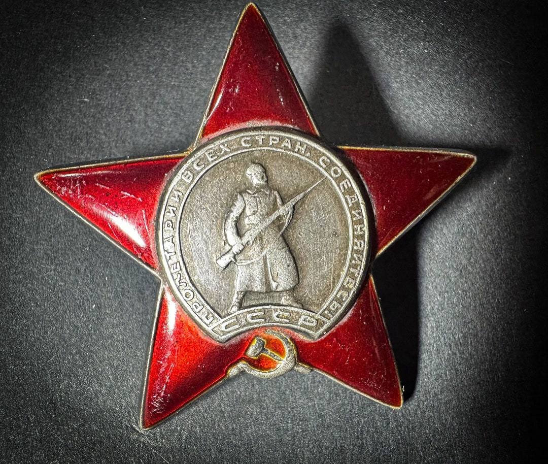 Authentic Order of the Red Star USSR SILVER Hot Enamel Collectible ...