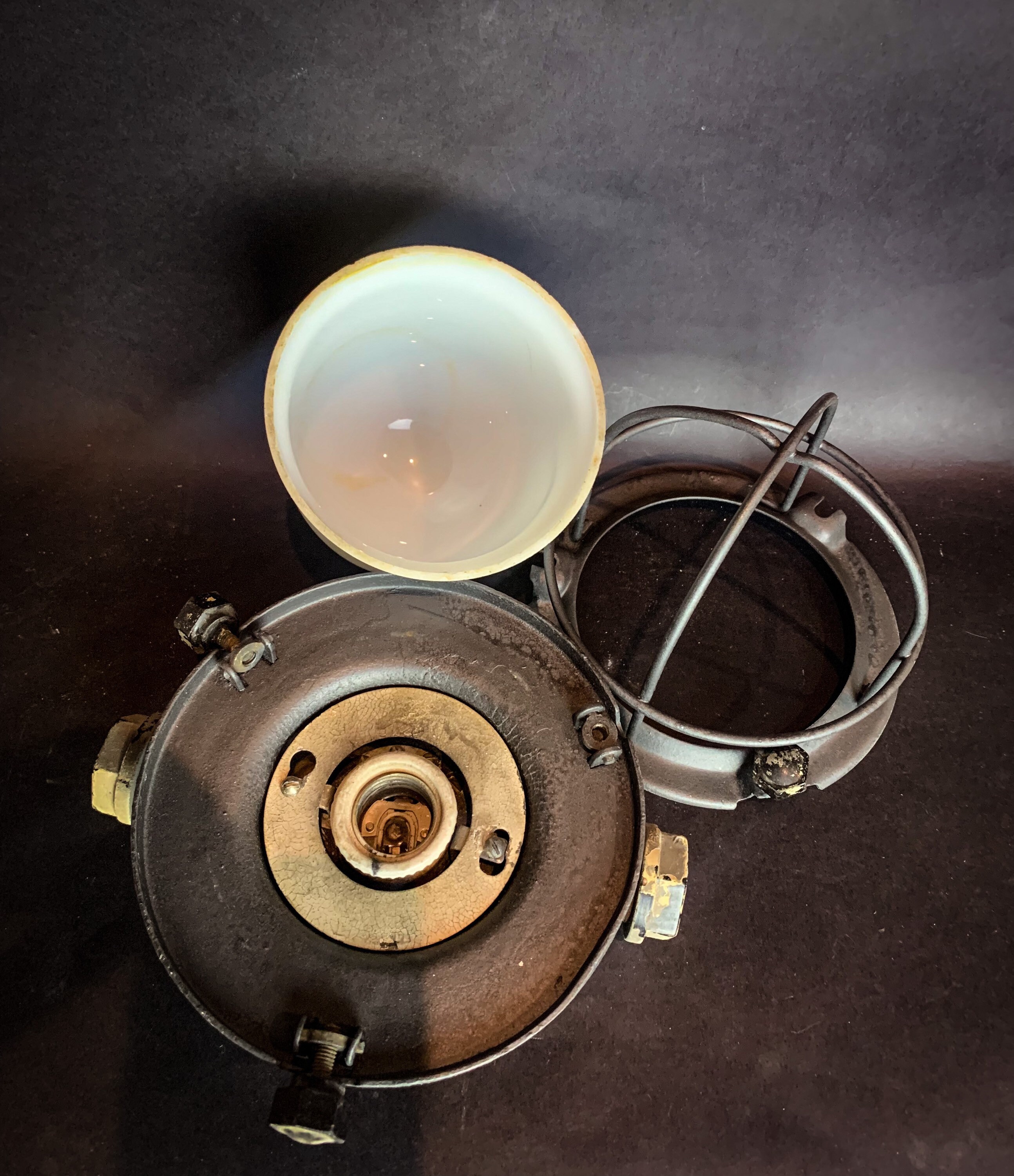 Vintage Industrial Pendant Lamp, Soviet Lamp, Bunker, Loft Chandelier ...