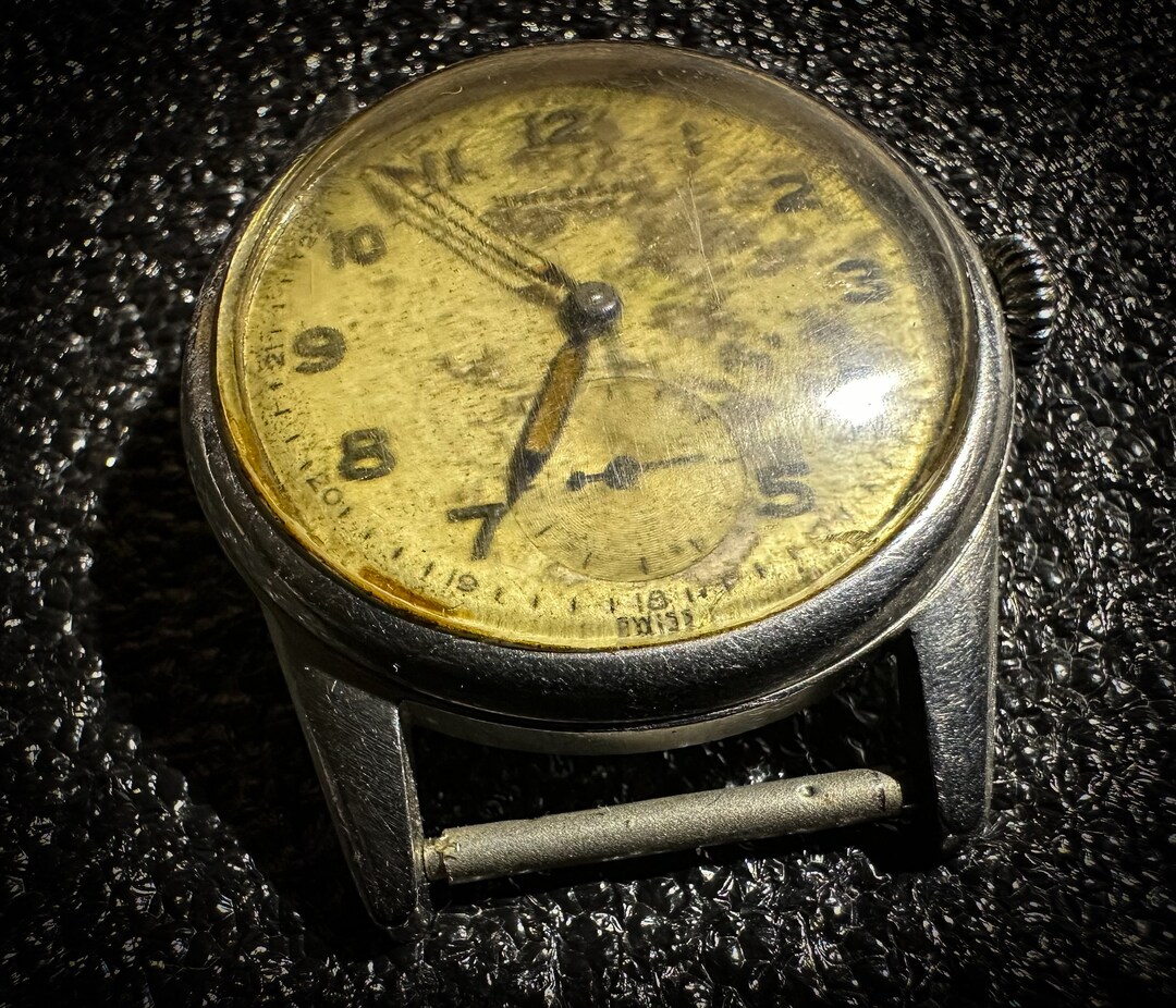 UNIVERSAL GENEVE, Cal. 128 WW2 Era 1944 Military Army Mechanical Wrist ...