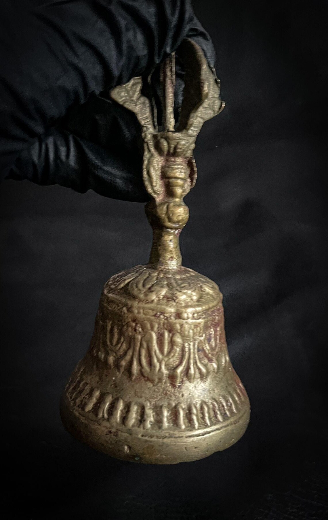 Chinese Ritual Bell, Buddhist Ritual Hand Bell, Tibet Brass Bell With ...