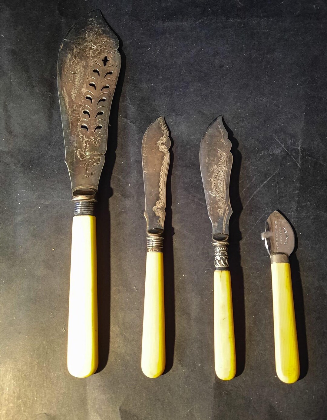 Vintage Knife, Cheese Knife, Fish Knife, Cake Knife, English Cutlery ...